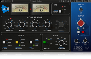 Caracteristicas del compresor plugin API 2500 de waves para la voz - Curso de mezcla y masterizacion